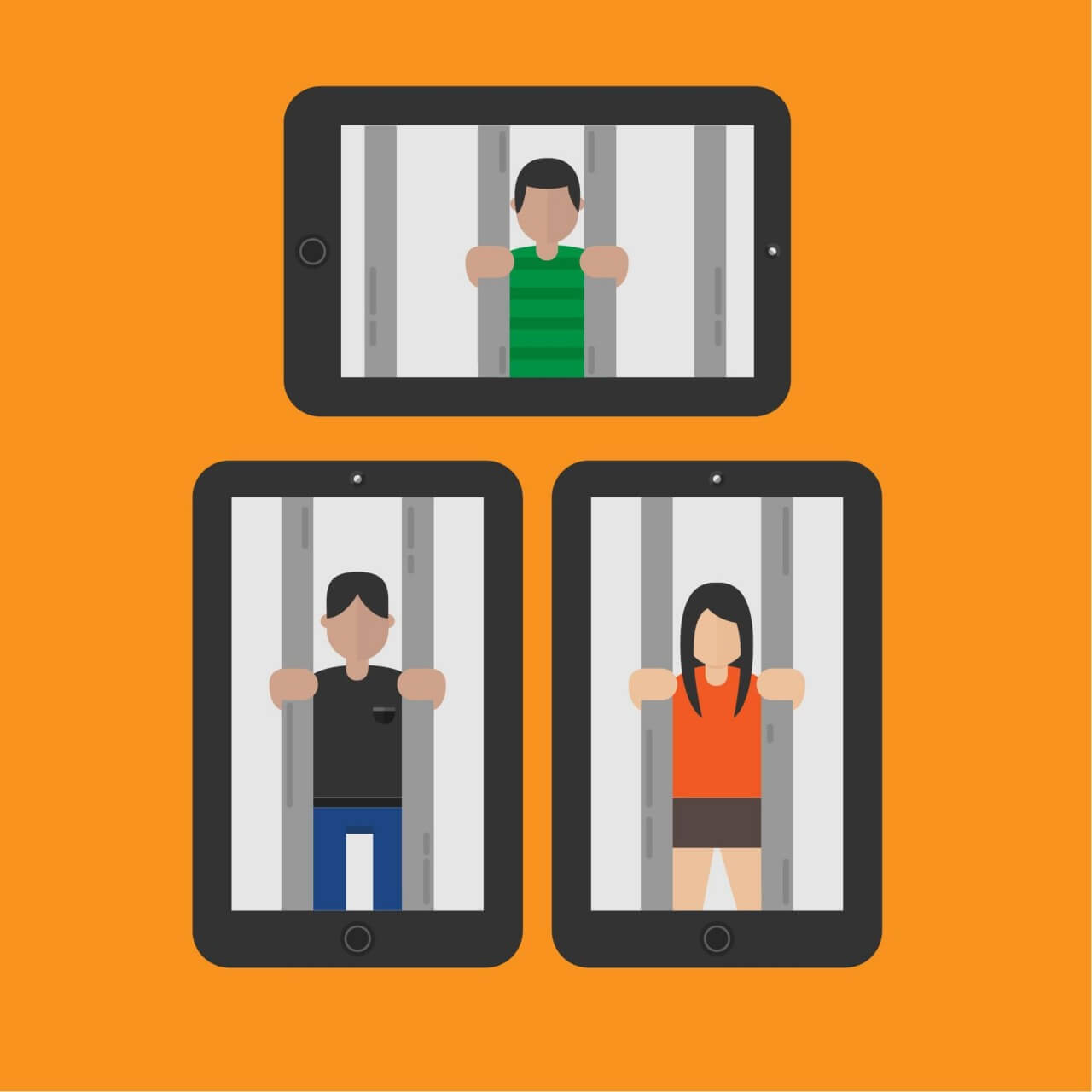 Free vector "Trapped in Technology"