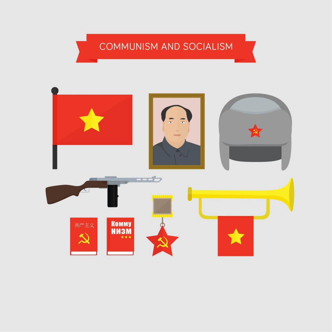 Free vector "Communism and socialism icons"