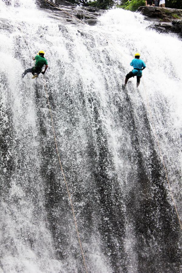 Free photo "Waterfall Man Climbing Rappelling"